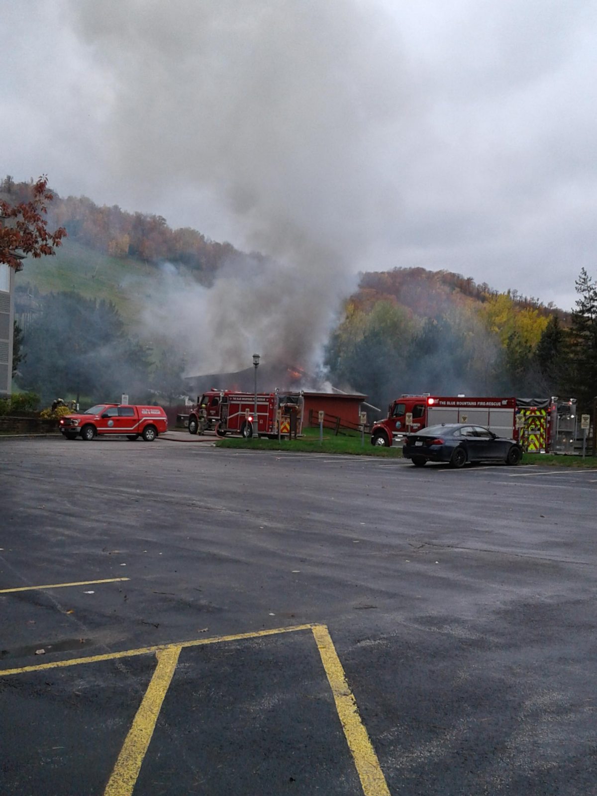 Fire At Chalet Near Blue Mountain Village | 89.3 CFOS FM