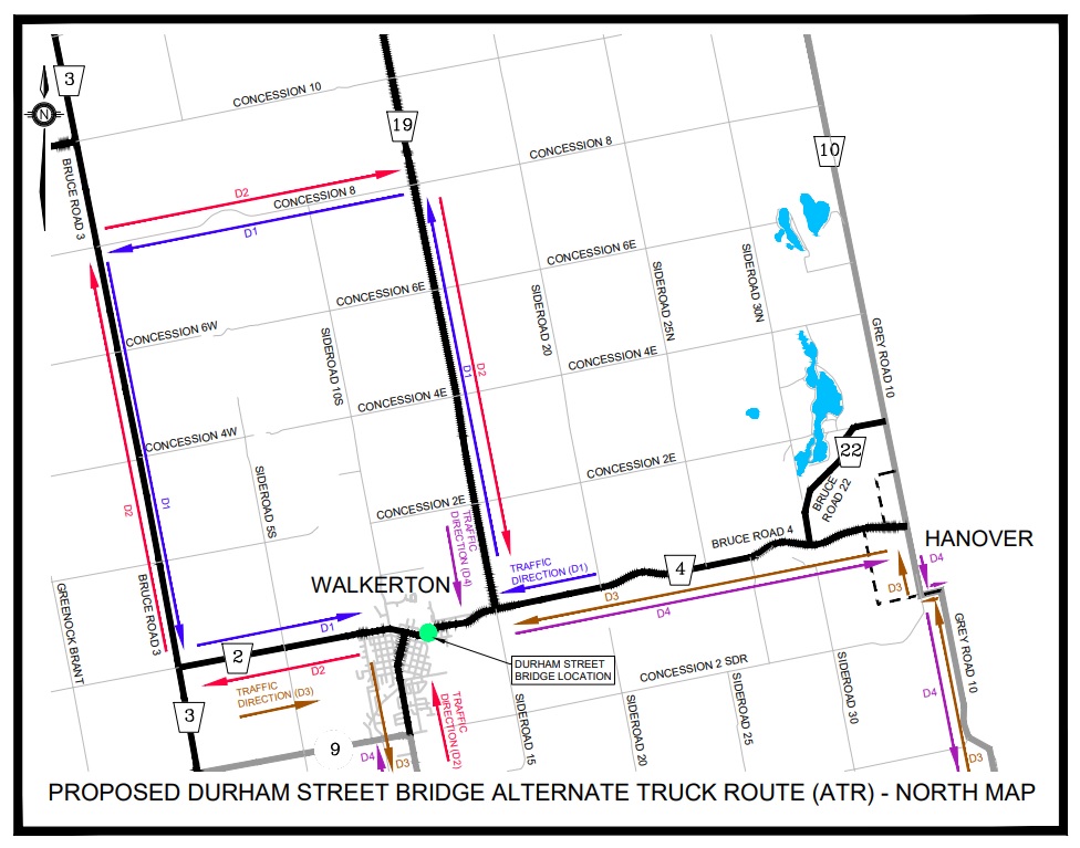 Bruce County Approves Two Alternate Truck Routes To Allow Durham Street ...